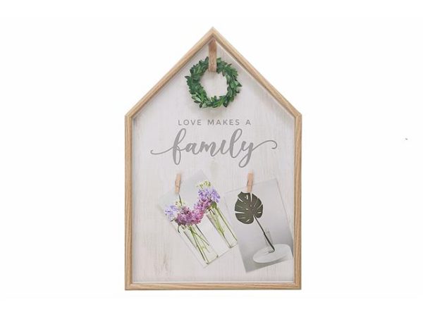 MDF COLLAGE CLIP FRAME WITH FAUX PLANTS (2-4"X6") - IH Casadecor