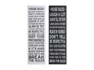 CANVAS WALL ART (HOUSE RULES) (ASSORTED) - IH Casadecor