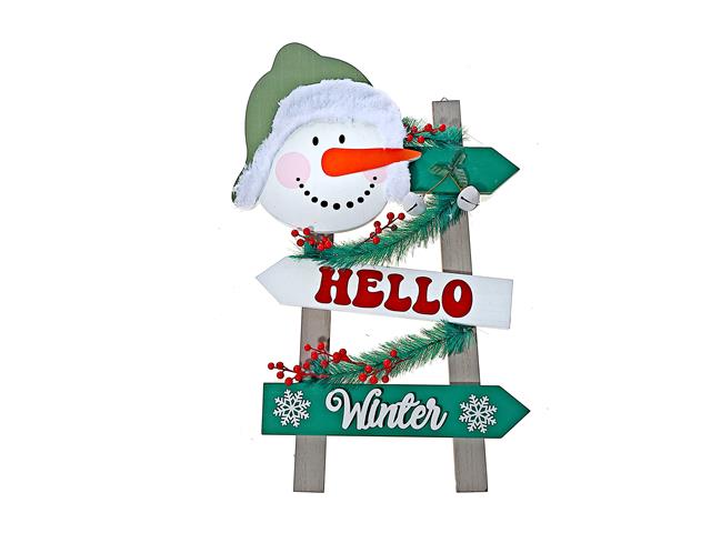 MDF WALL SIGN (HELLO WINTER - SNOWMAN) - IH Casadecor